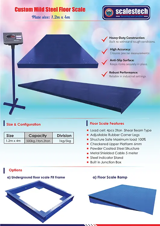 Heavy-Duty Industrial Mild Steel Floor Weighing Scales Kenya